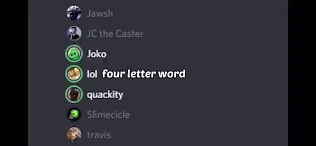 Bie) lol four letter word (6) quackity - iFunny