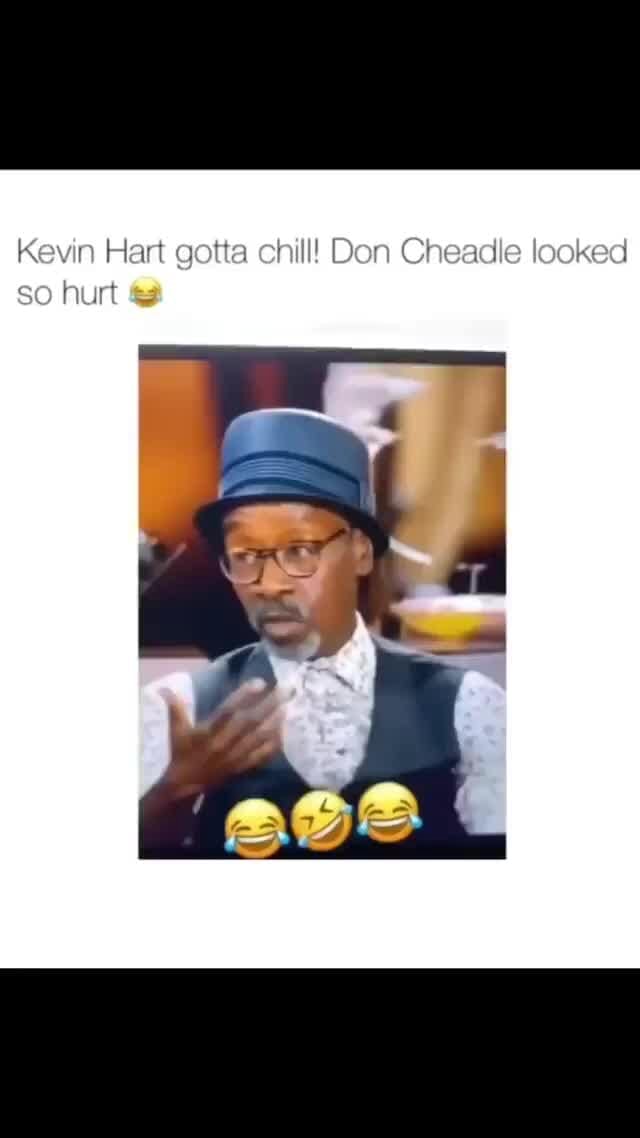 Kevin Hart gotta chill! Don Cheadle looked so hurt - iFunny