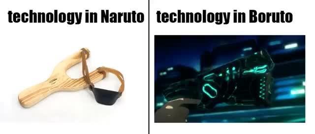Technology in Naruto I technology in Boruto - iFunny