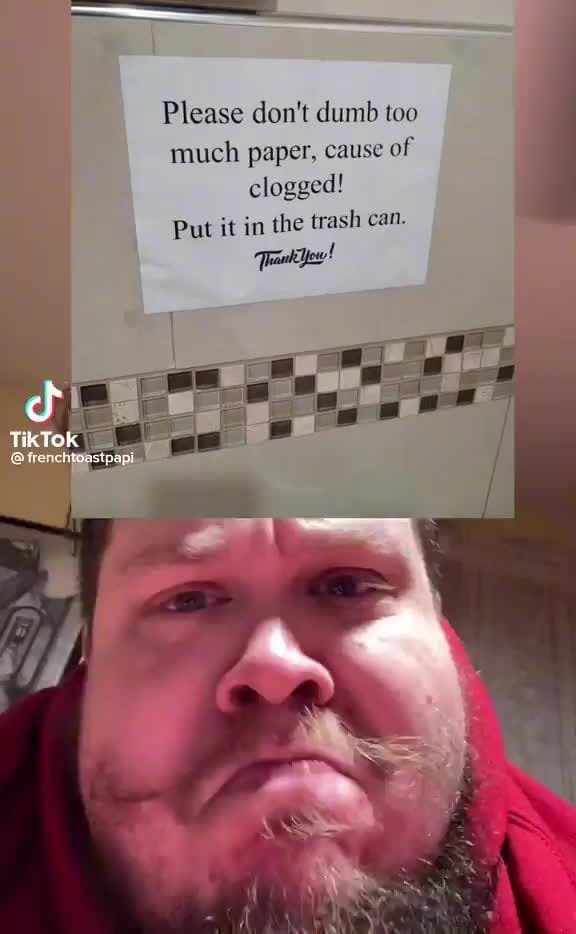 Please don't dumb too much paper, cause of clogged! Put it in the trash ...