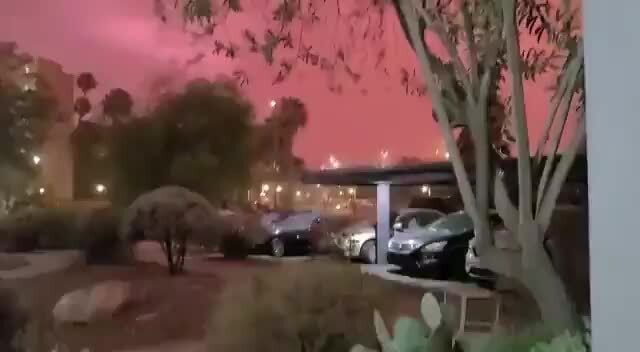 Sky had a weird red color. - iFunny
