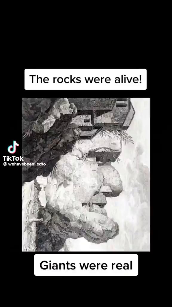 The rocks were alive! TikTok wehavebeentiedto_ Giants were real - iFunny