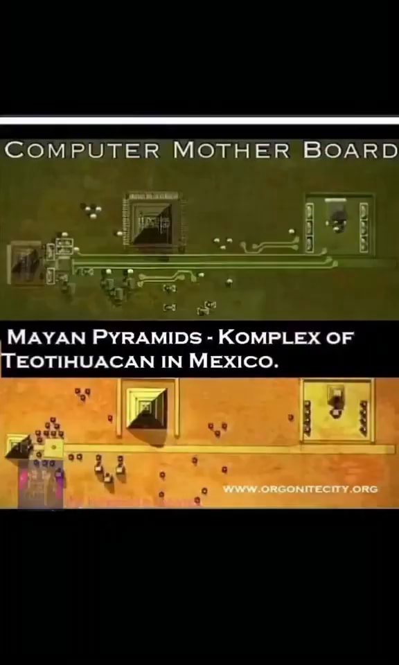 COMPUTER MOTHER BOARD MAYAN PYRAMIDS - KOMPLEX OF IN MEXICO. I a v ORG ...