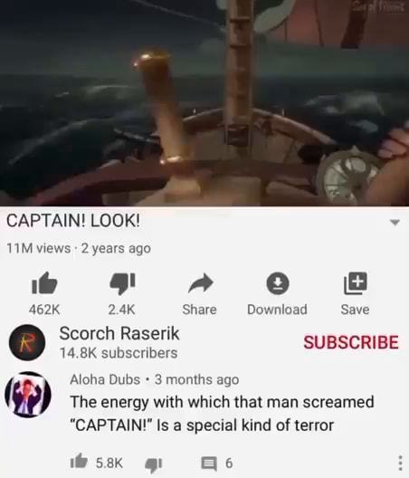 CAPTAIN! LOOK! views 2 years ago 8 " @ B 462K 2.4K Share Download Save ...