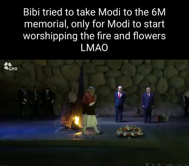 Bibi tried to take Modi to the memorial, only for Modi to start ...