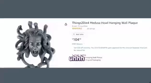 Things2Die4 Medusa Head Hanging Wall Plaque - iFunny