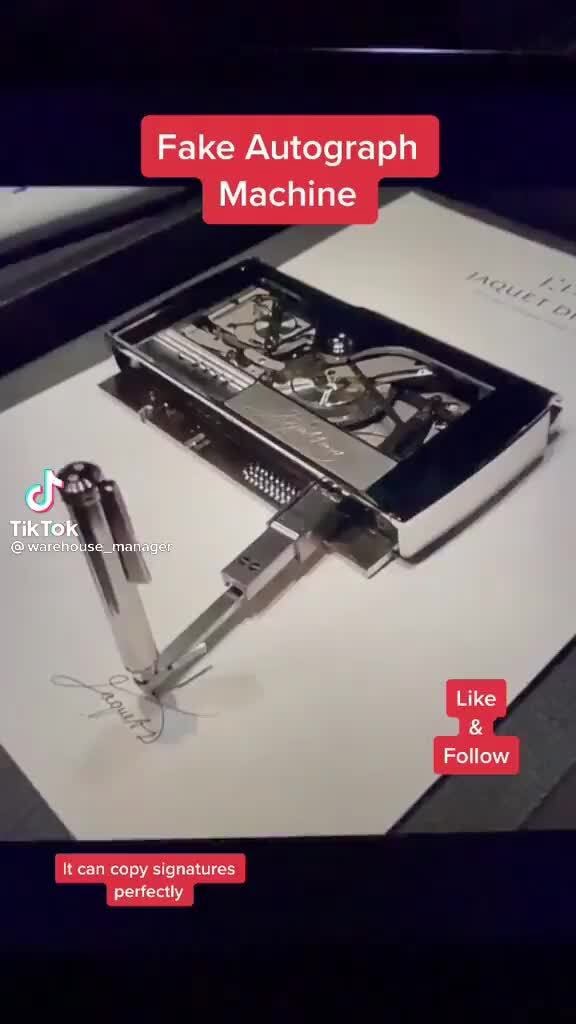 Fake Autograph Machine It can copy signatures perfectly - iFunny