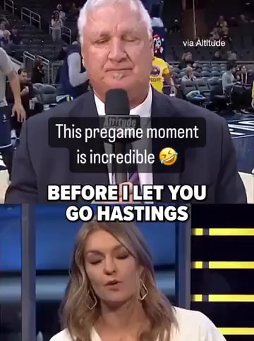 This pregame moment is incredible BEFORE I LET YOU GO HASTINGS - iFunny