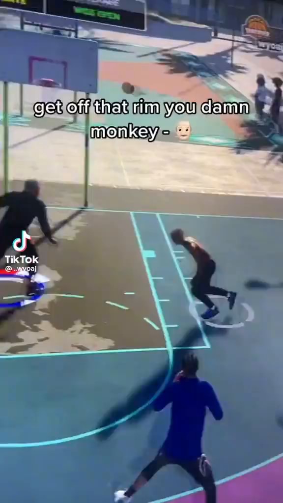 Get off that rim you damn monkey - ra Tik TOk - iFunny