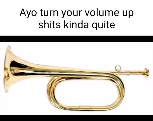 Ayo turn your volume up shits kinda quite - iFunny