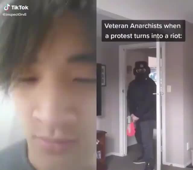 TikTok Veteran Anarchists when protest turns into a riot - iFunny