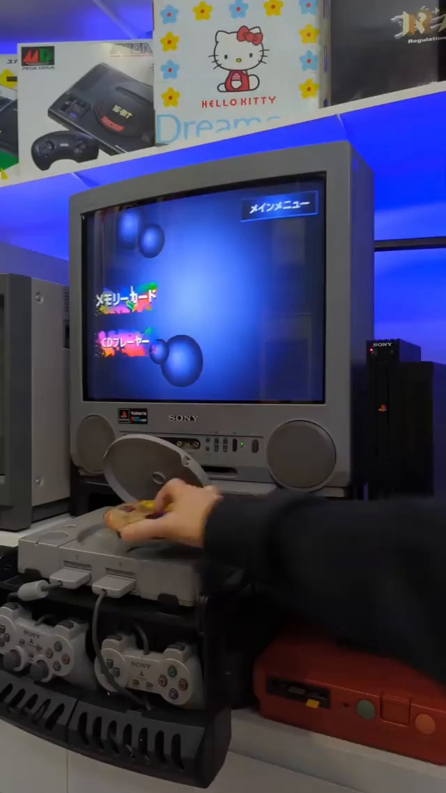 Rate this PS1 setup with an emoji 👇 #ps1 #psx #playstation #sony #crt # ...