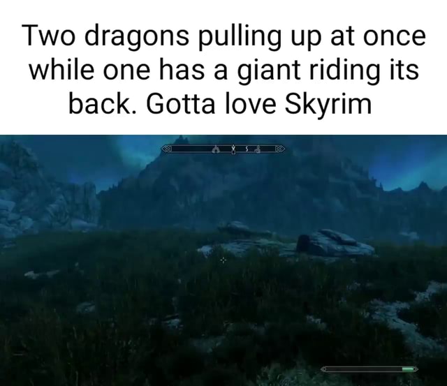 Two dragons pulling up at once while one has a giant riding its back ...