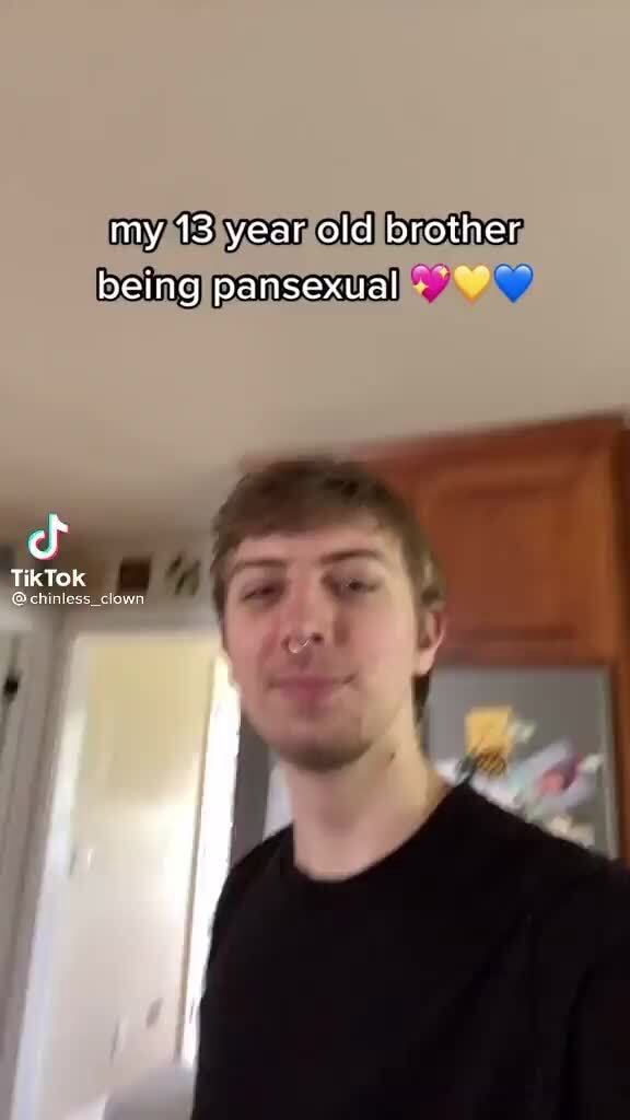 My 13 year old brother being pansexual Tik Tok - iFunny