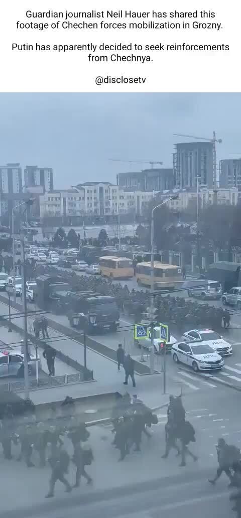 Guardian journalist Neil Hauer has shared this footage of Chechen ...
