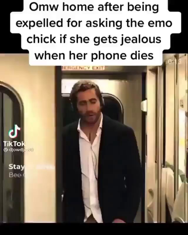 Omw home after being expelled for asking the emo chick if she gets ...