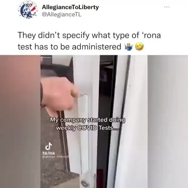 They didn't specify what type of 'rona test has to be administered rate ...