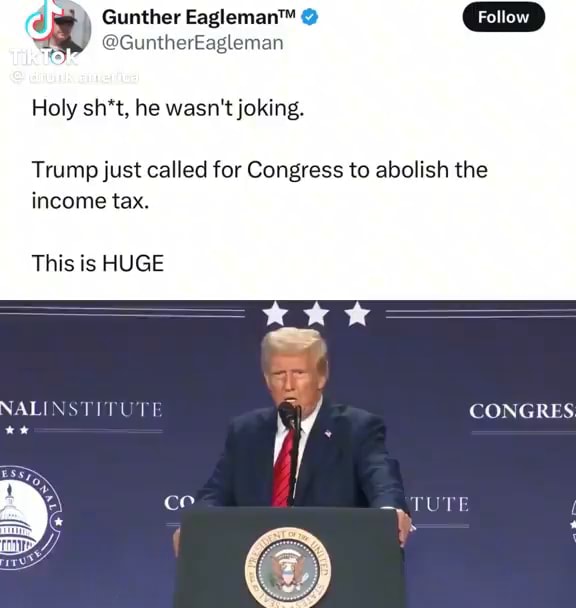 Gunther Holy sh*t, he wasn't joking. Trump just called for Congress to ...