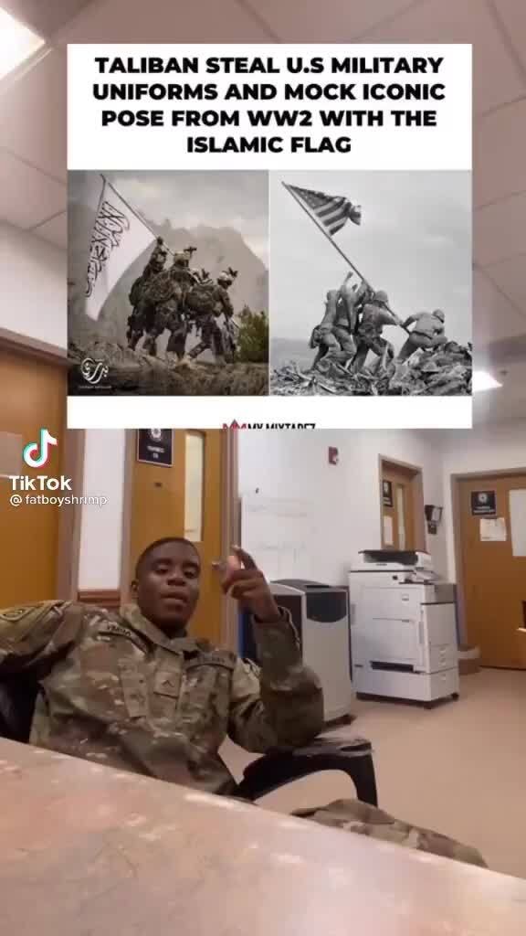 TALIBAN STEAL U.S MILITARY UNIFORMS AND MOCK ICONIC POSE FROM WITH THE ...