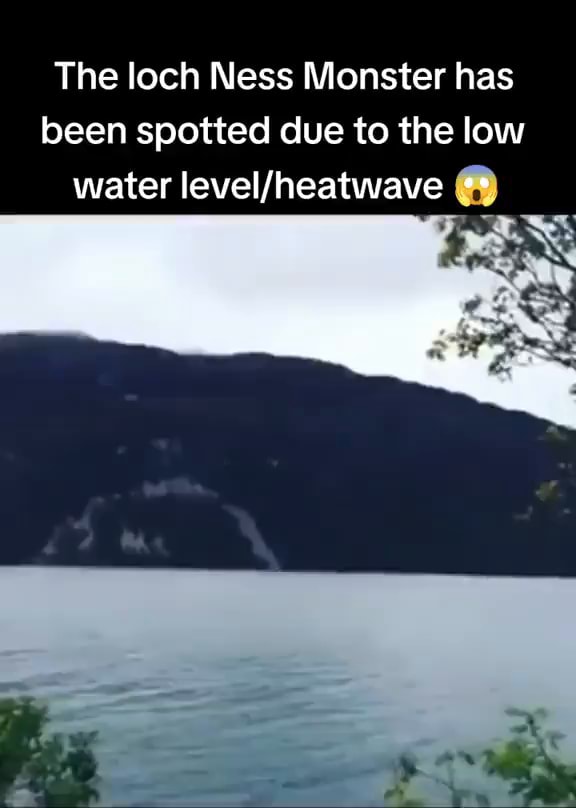 The loch Ness Monster has been spotted due to the low water - iFunny