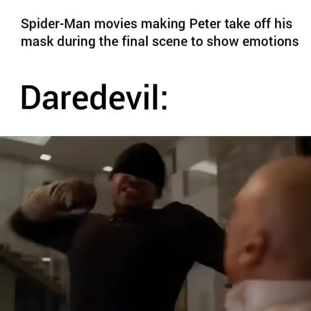 Spider-Man movies making Peter take off his mask during the final scene ...