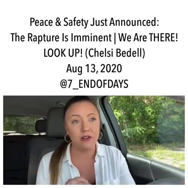 Peace & Safety Just Announced: The Rapture Is Imminent I We Are THERE ...