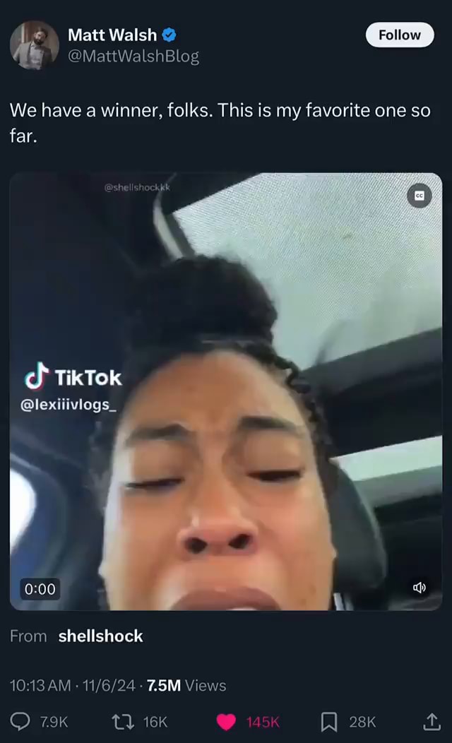 Matt Walsh @ We have a winner, folks. This is my favorite one so far. @lexiiiviogs_ From ...