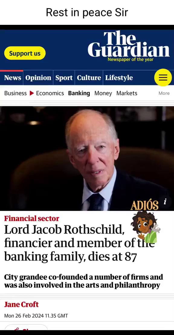 Rest in peace Sir The,. Guardian Newspaper of the year News Opinion ...