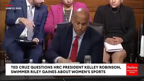 'TED CRUZ QUESTIONS HRC PRESIDENT KELLEY ROBINSON, 'SWIMMER RILEY ...