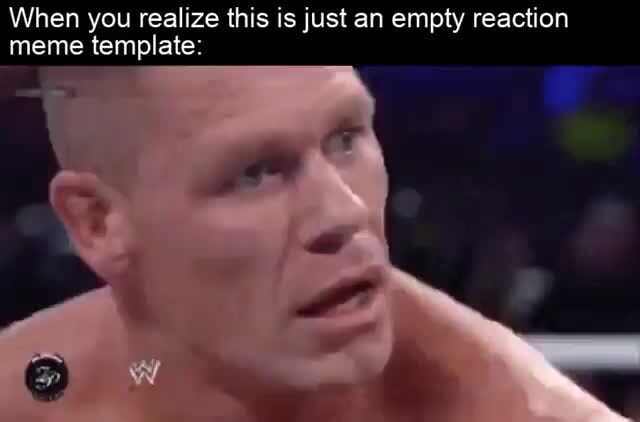 When you realize this is just an empty reaction meme template: - iFunny