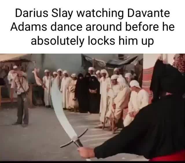 Darius Slay watching Davante Adams dance around before he absolutely ...