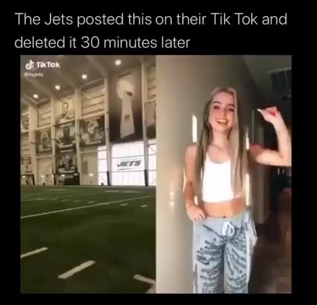 The Jets posted this on their Tik Tok and deleted it 30 minutes later ...