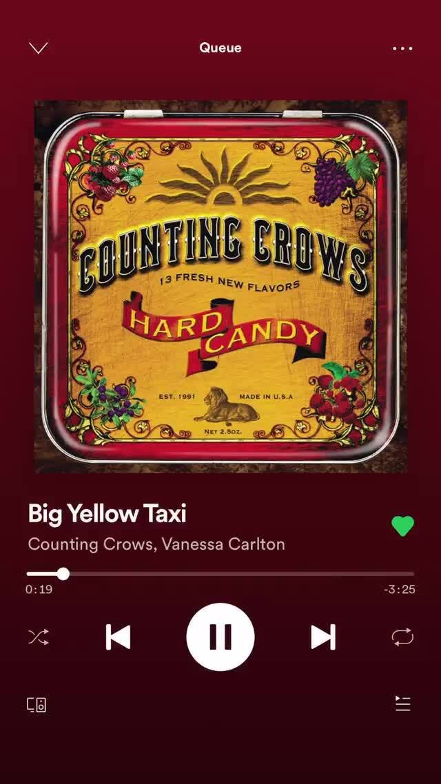 Queue FRESH NEW Big Yellow Taxi Counting Crows, Vanessa Carlton - iFunny