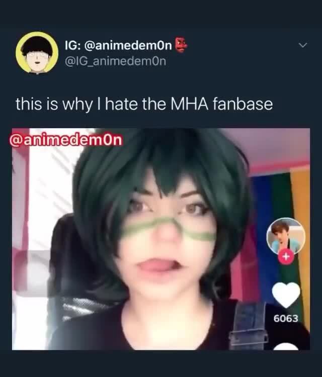 This is why I hate the MHA fanbase @animedemon - iFunny