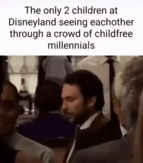 The only 2 children at Disneyland seeing eachother through crowd of ...