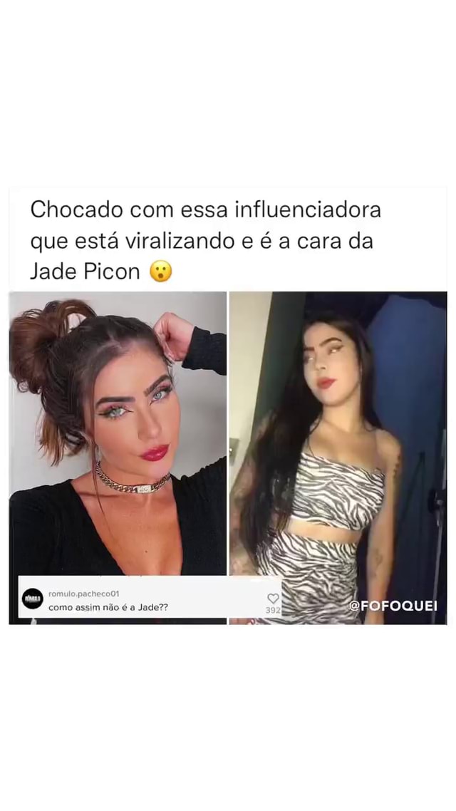 Chocado com essa influenciadora que está viralizando e é a cara da Jade ...