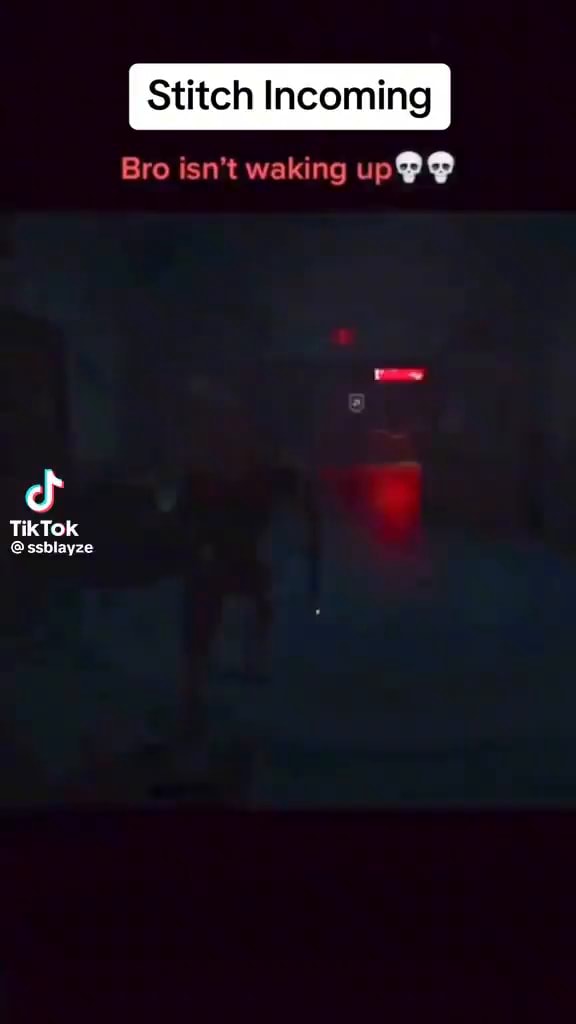 Stitch Incoming Bro isn't waking up@@ TikTok @ssblayze - iFunny