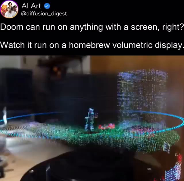 Al Art Doom can run on anything with a screen, right? Watch it run on a ...