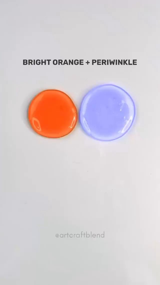 BRIGHT ORANGE + PERIWINKLE earteraftblend - iFunny