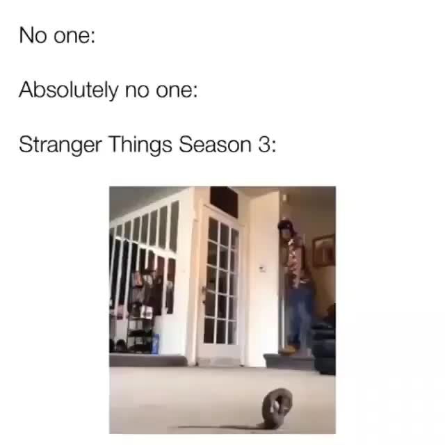 No one: Absolutely no one: Stranger Things Season 3: - iFunny