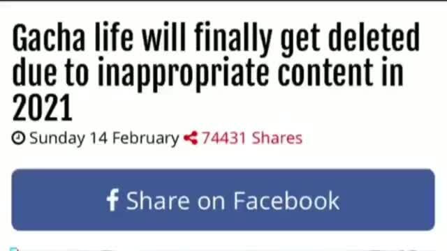 Gacha life will finally get deleted due to inappropriate content in ...