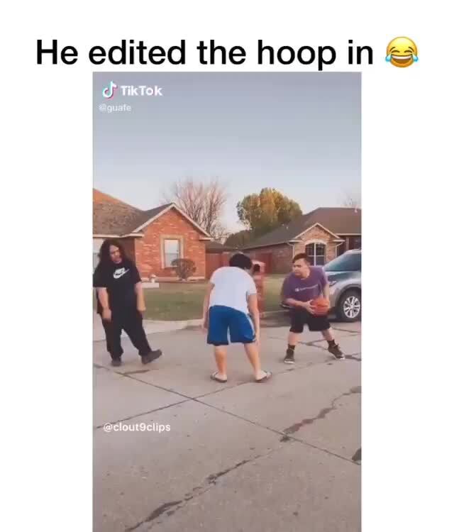 He edited the hoop in - iFunny