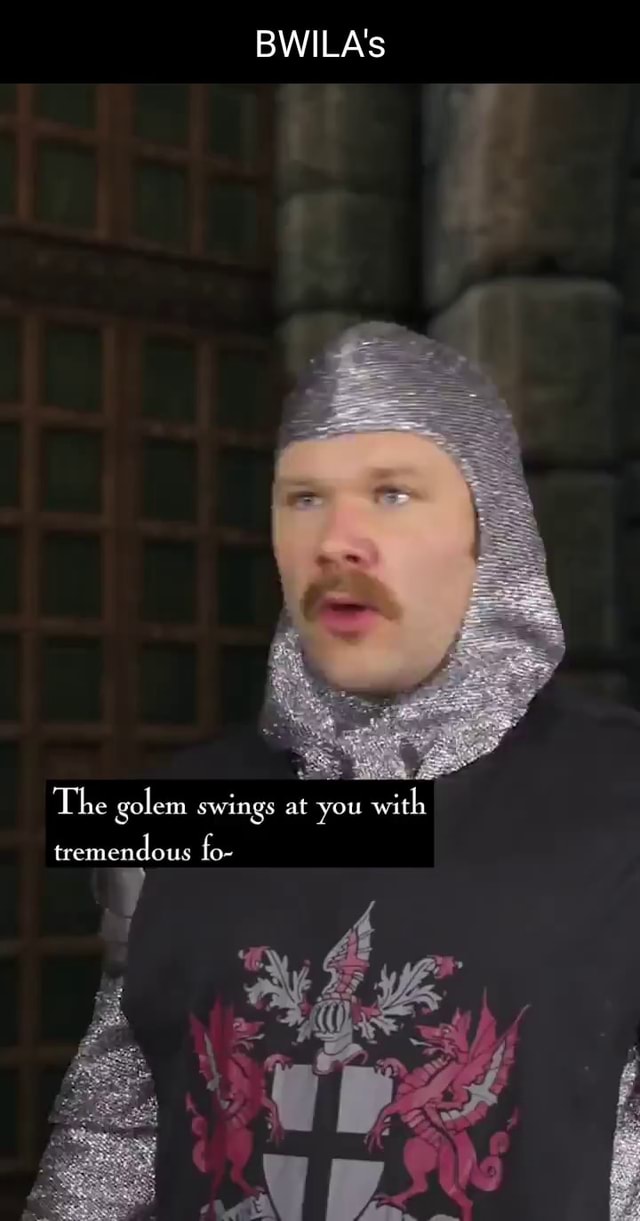BWILA's The golem swings at you with tremendous fo- - iFunny