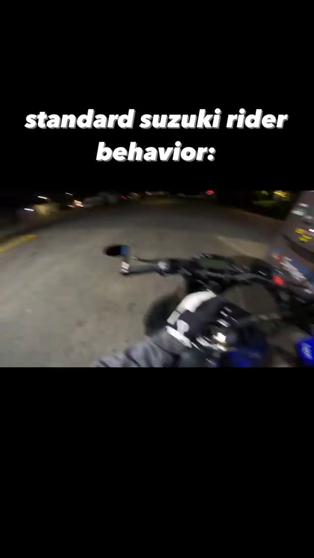 Standard suzuki rider behavior: - iFunny