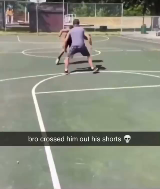Bro crossed him out his shorts - iFunny
