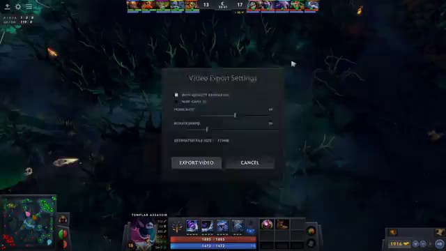 Video Export Settings ion quaniry nampenine MIDE GAME Us RATE maraare ...