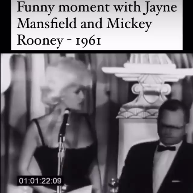 Funny moment with Jayne Mansfield and Mickey Rooney - 1961 q I ,..I ...