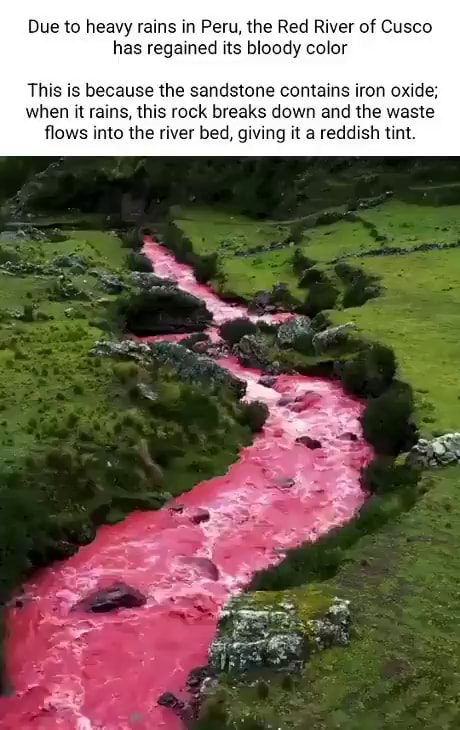 Due to heavy rains in Peru, the Red River of Cusco has regained its ...
