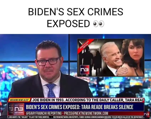 Bidens Sex Crimes Exposed ~ Joe Biden In 1993 According To The Daily Caller Tara Reag I As