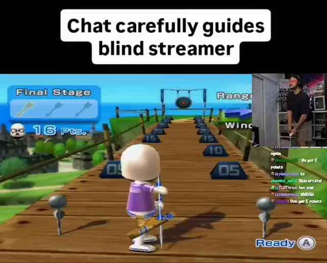 Chat carefully guides blind streamer - iFunny
